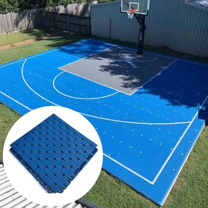 Outdoor PP Noise Reduction Modular Sport Tiles For 3x3 Backyard ...