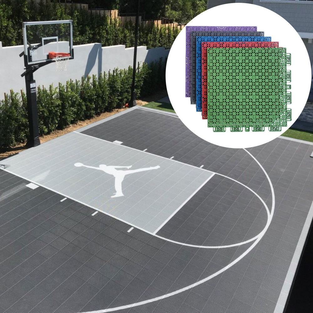 Interlocking Pp Plastic Outdoor Basketball Half Court Sports Floor ...